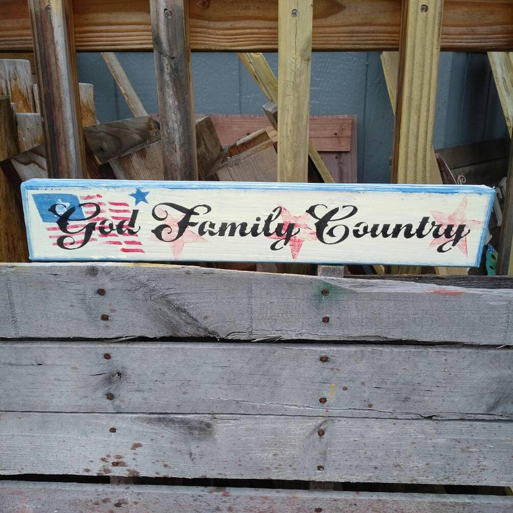 Family God Country Sign,proud American,proud Military,military Family ...