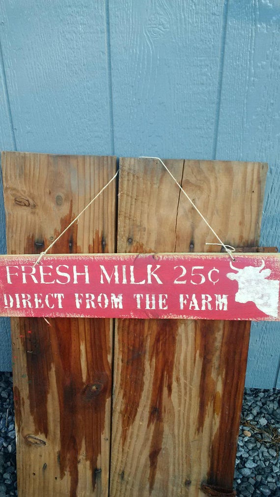 Fresh Milk Sign Country Kitchen Sign Porch Sign Barn Sign | Etsy