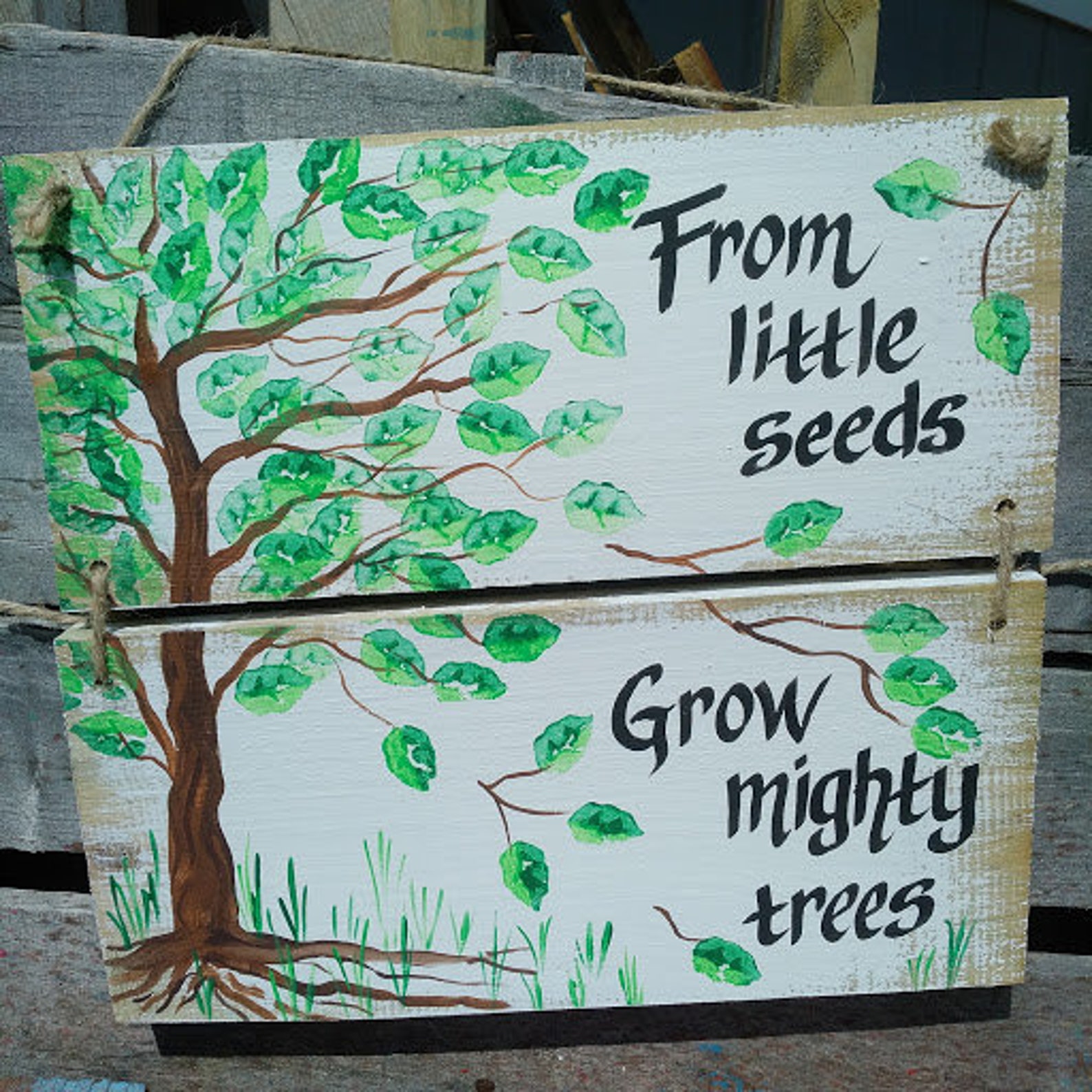 Seeds Grow Into Trees Inspirational Sign Religious Sign - Etsy