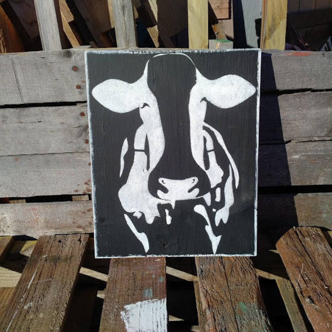 Vintage Farmhouse Cow Sign Country Cow Decor Dairy Farm Cow Kitchen Cow ...