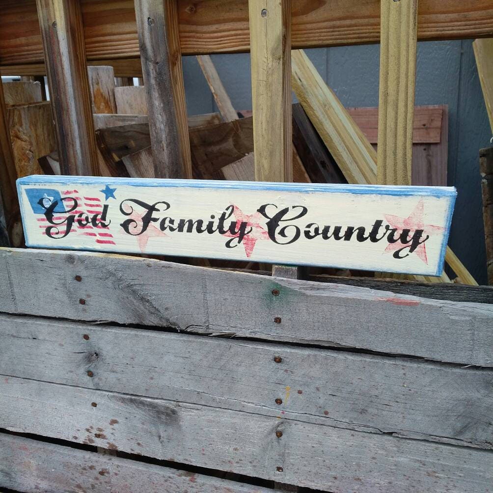 Family God Country Sign,proud American,proud Military,military Family ...