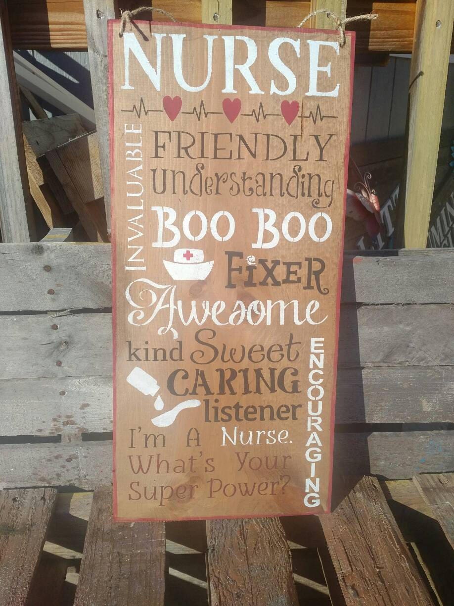 Nurse Appreciation Sign Thank a Nurse Sign Hard Working American Nurse ...
