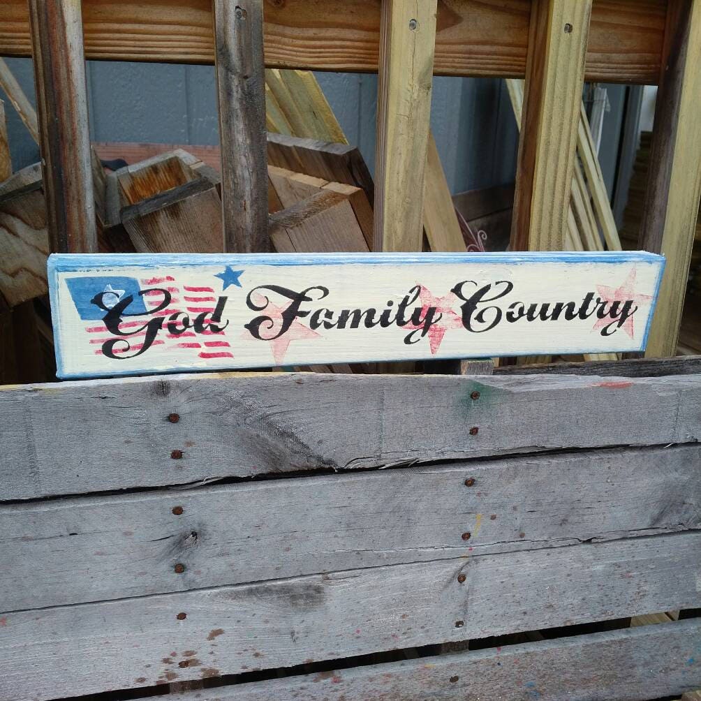 Family God Country Sign,proud American,proud Military,military Family ...