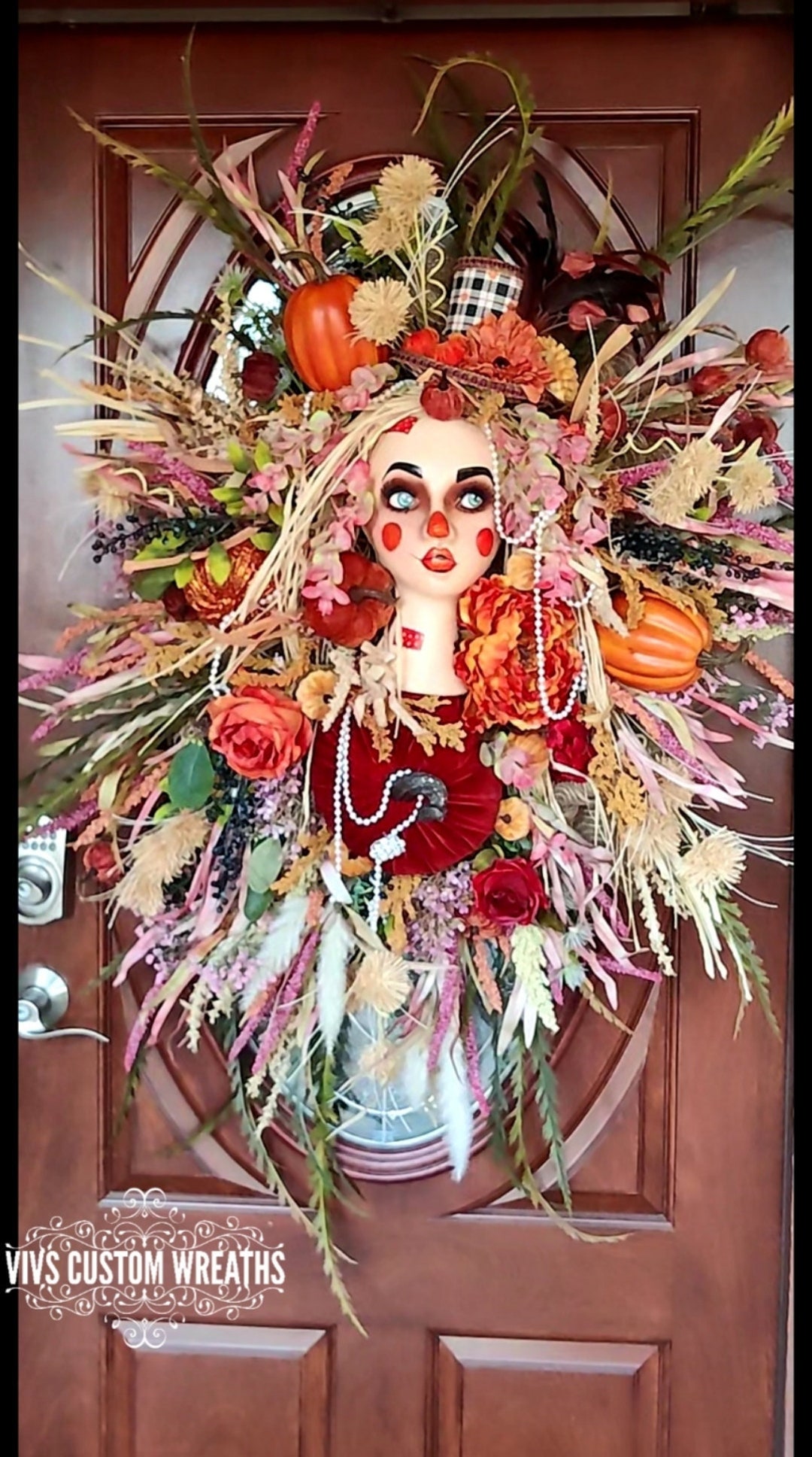 Fall Wreath, Autumn Wreath, Scarecrow Wreath, Halloween Wreath, Fall ...