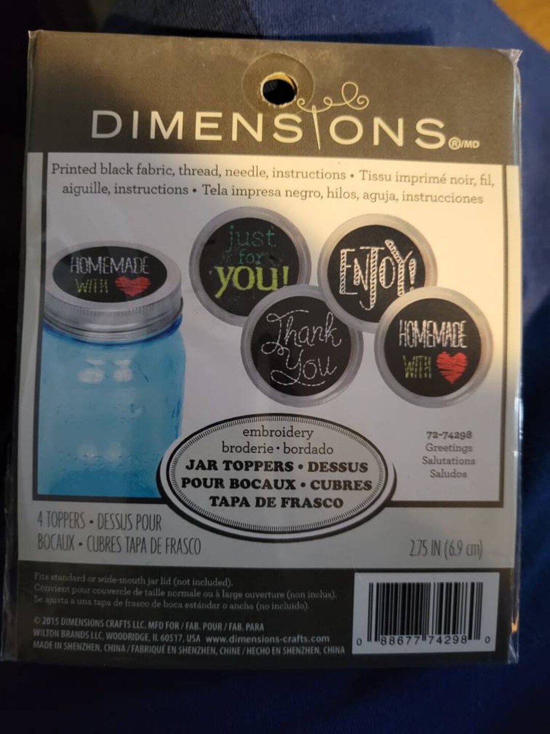 Embroidery Jar Toppers Kit - Etsy