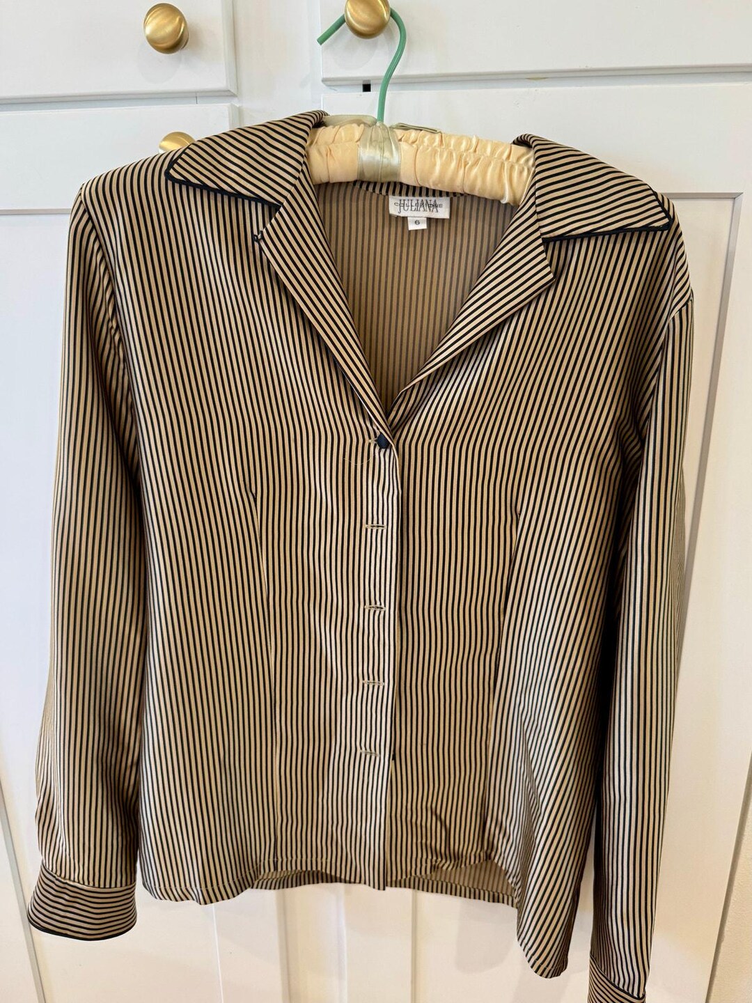 Vintage 1990s Juliana Collection Silk Pinstripe Jacket | Made in USA - Etsy