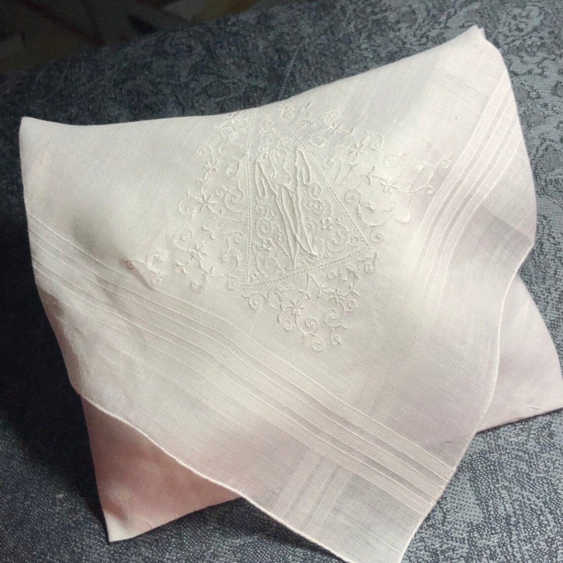 Lavender Sachet Made From A White Antique Handkerchief With a | Etsy