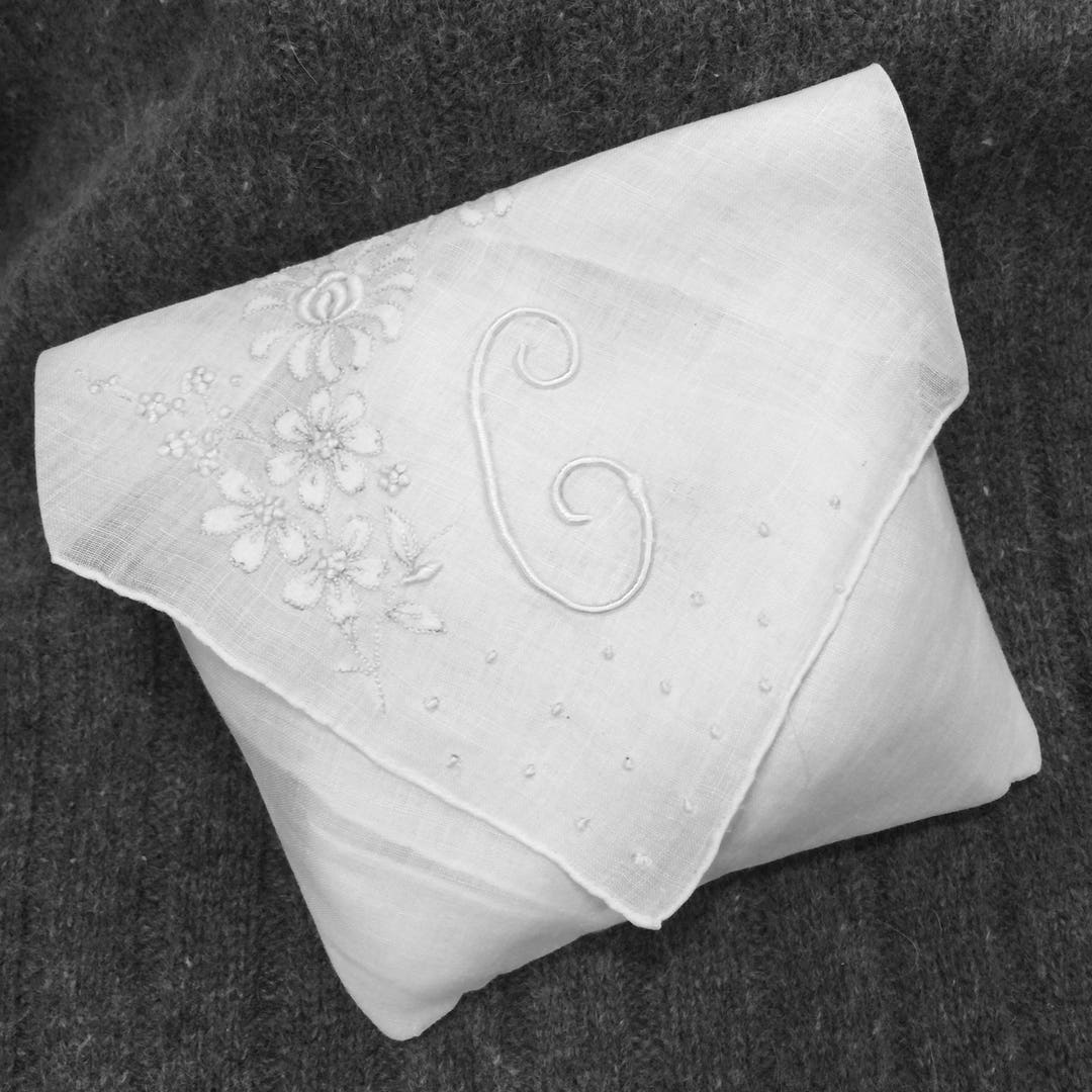 Lavender Sachet Made From an Antique Handkerchief Initial C - Etsy