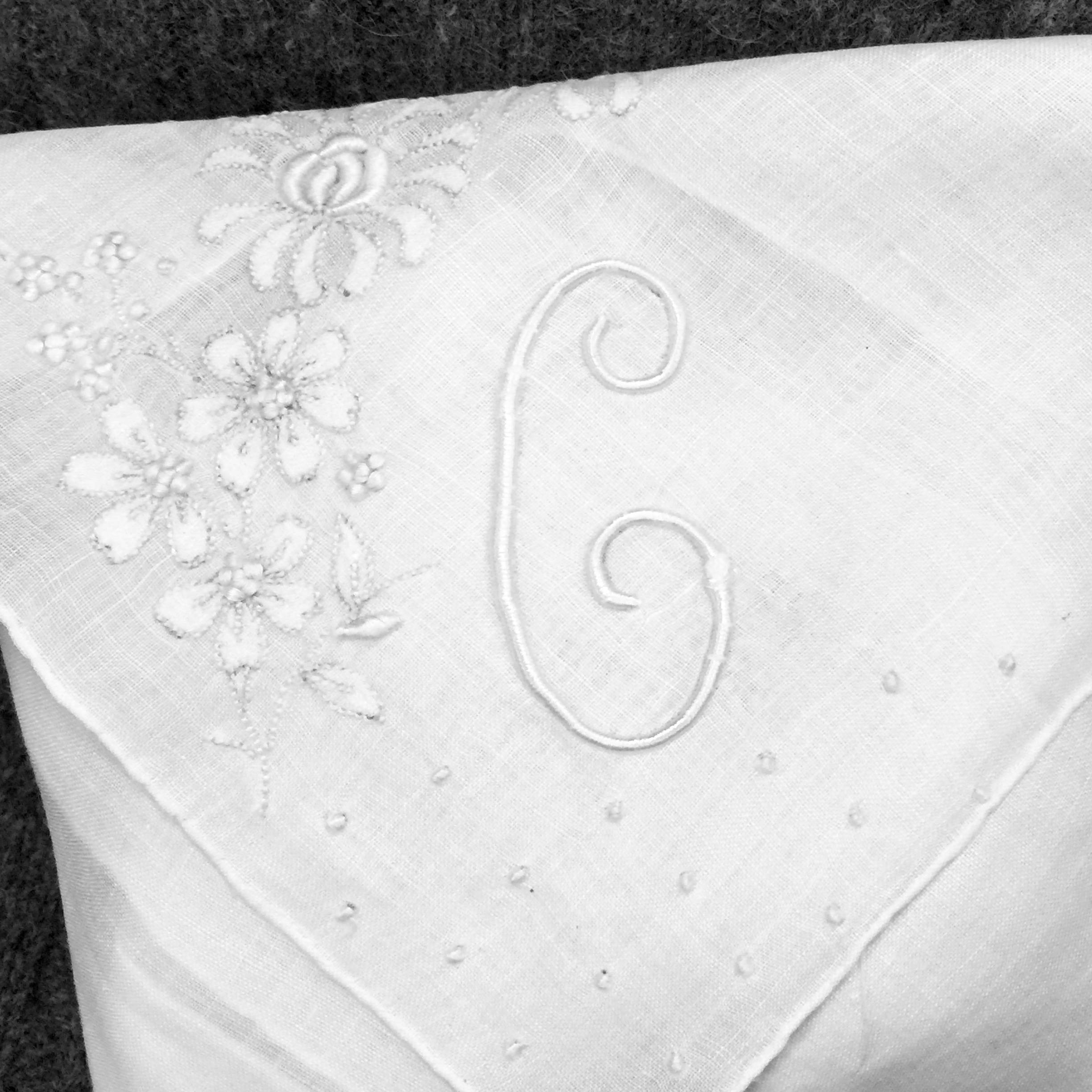 Lavender Sachet Made From an Antique Handkerchief Initial C - Etsy