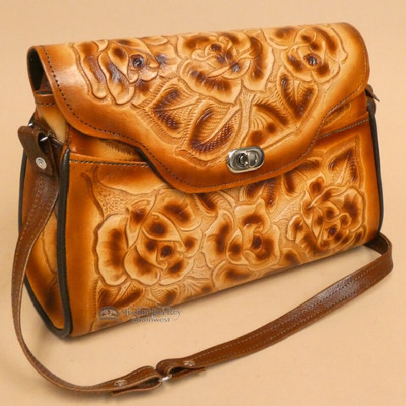 Tooled Leather Purse - Etsy