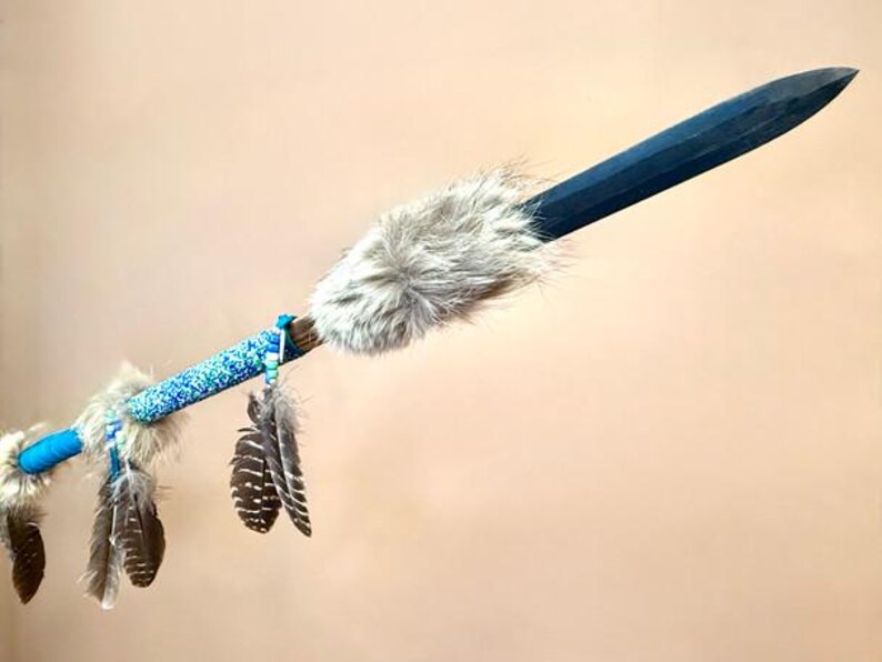 56" Native American Hand Beaded Lance -creek - Etsy