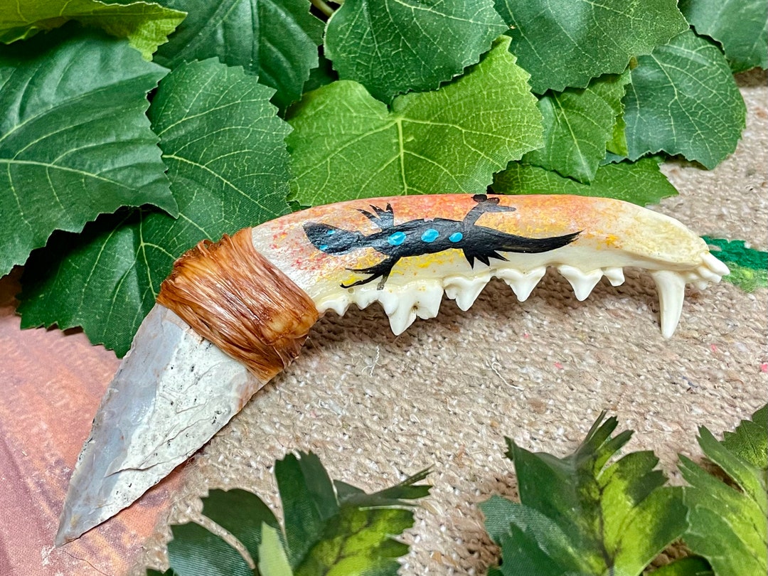 6.75 Navajo Jawbone Stone Knife lizard - Etsy