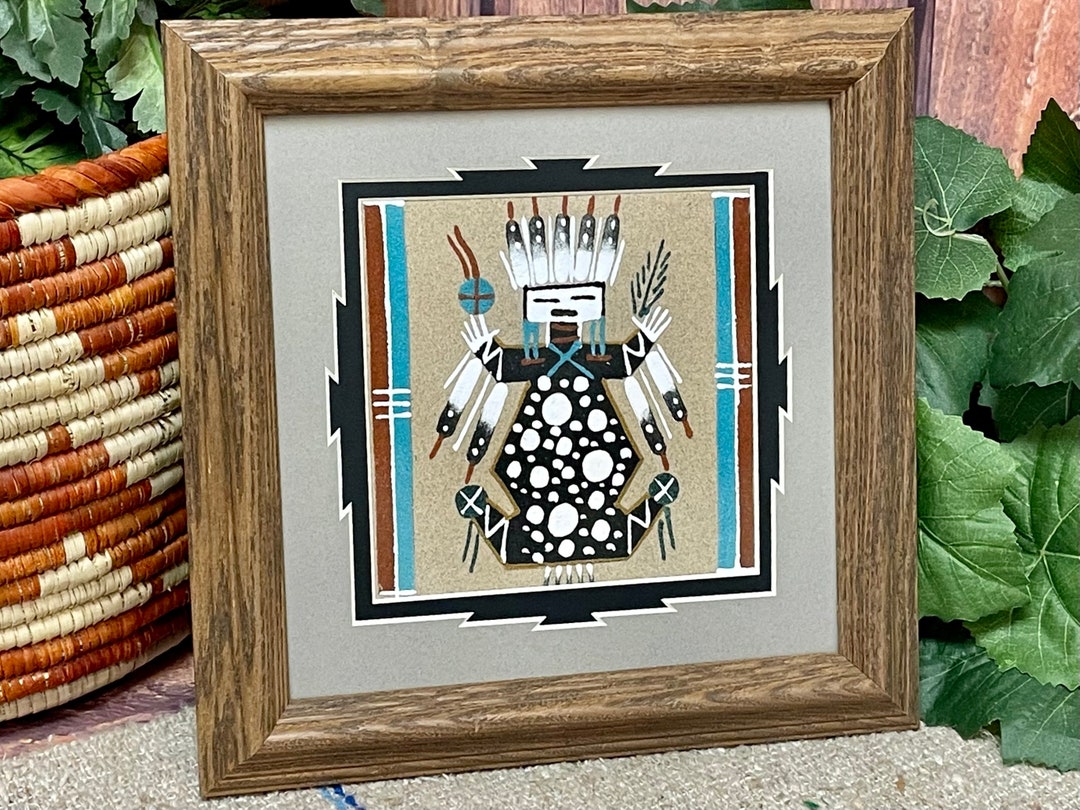 10" Native American Framed Sand Painting -navajo - Etsy