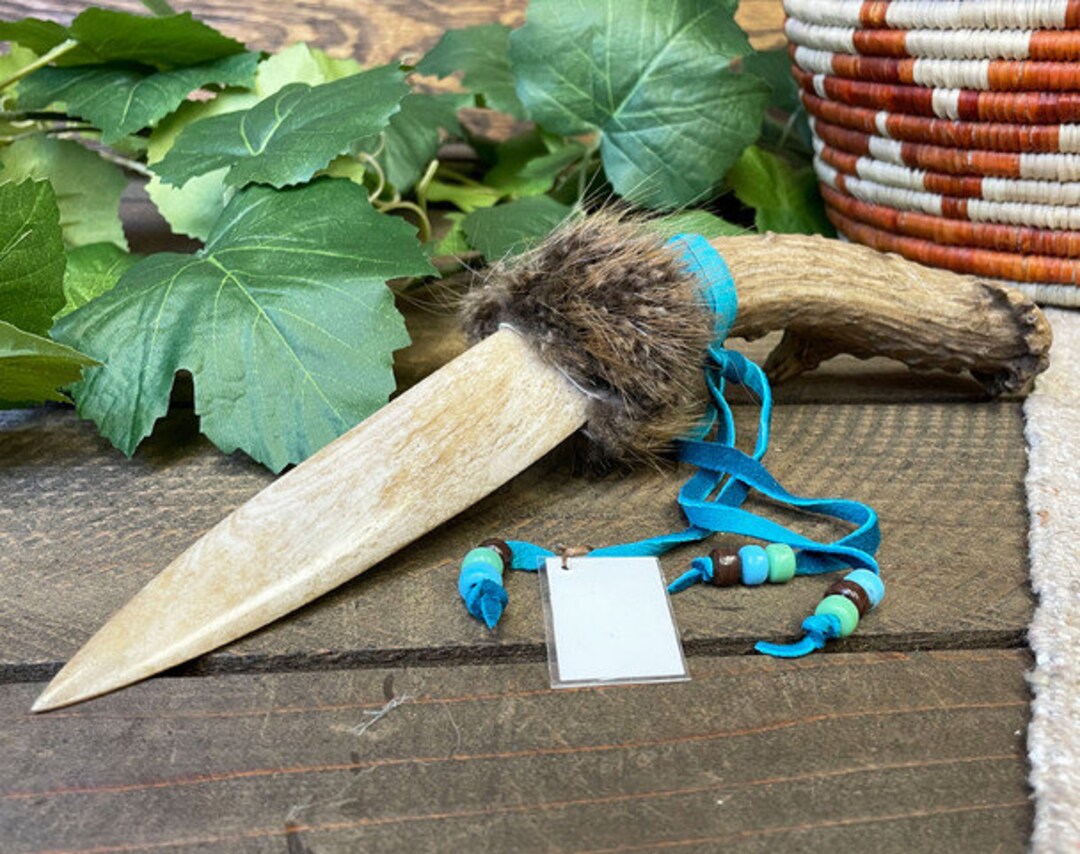 12.25" Handcrafted Antler Handle Bone Knife -creek - Etsy