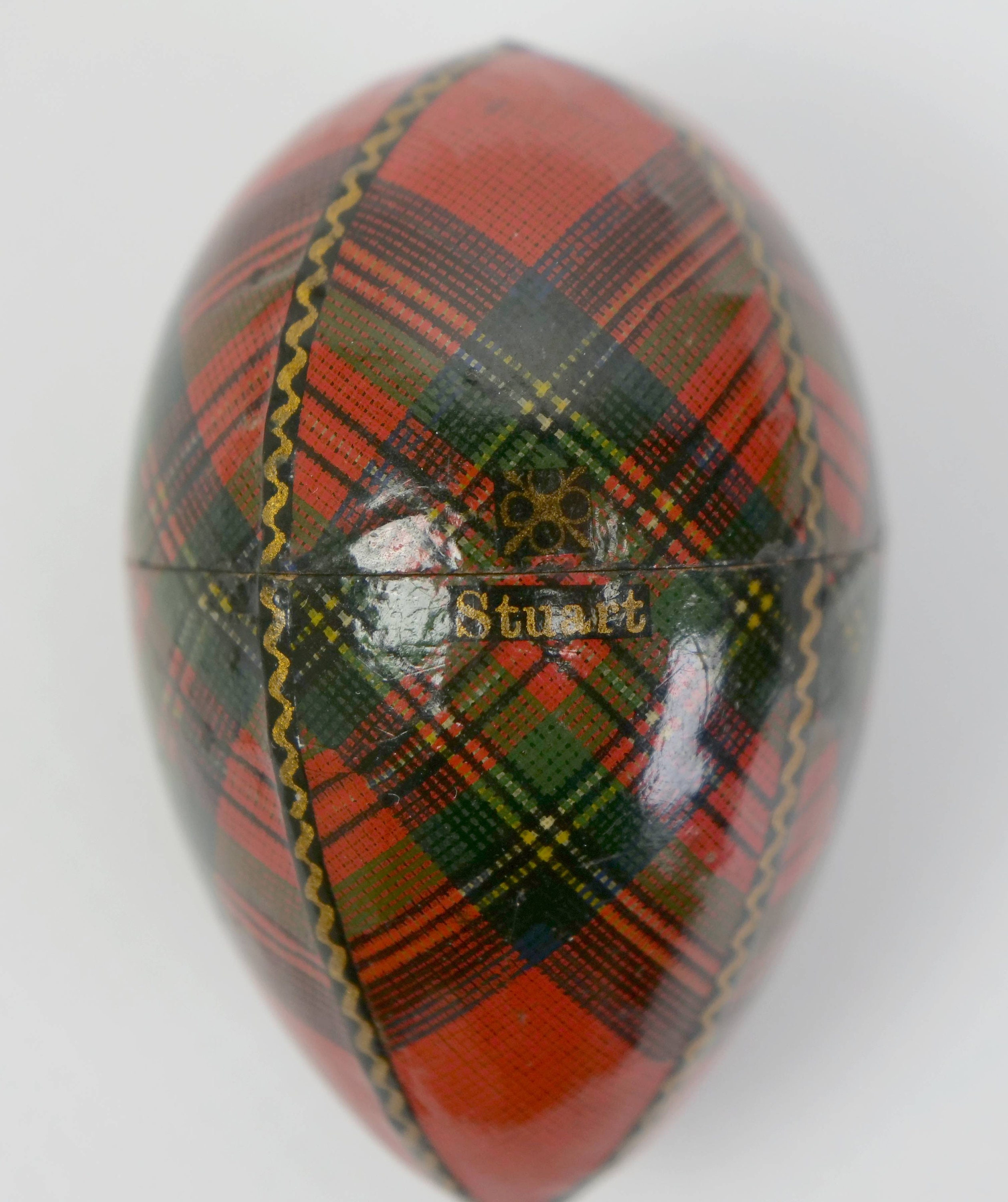 Rare Antique stuart Tartan Ware Mauchline Ware Egg Shaped Thimble and ...