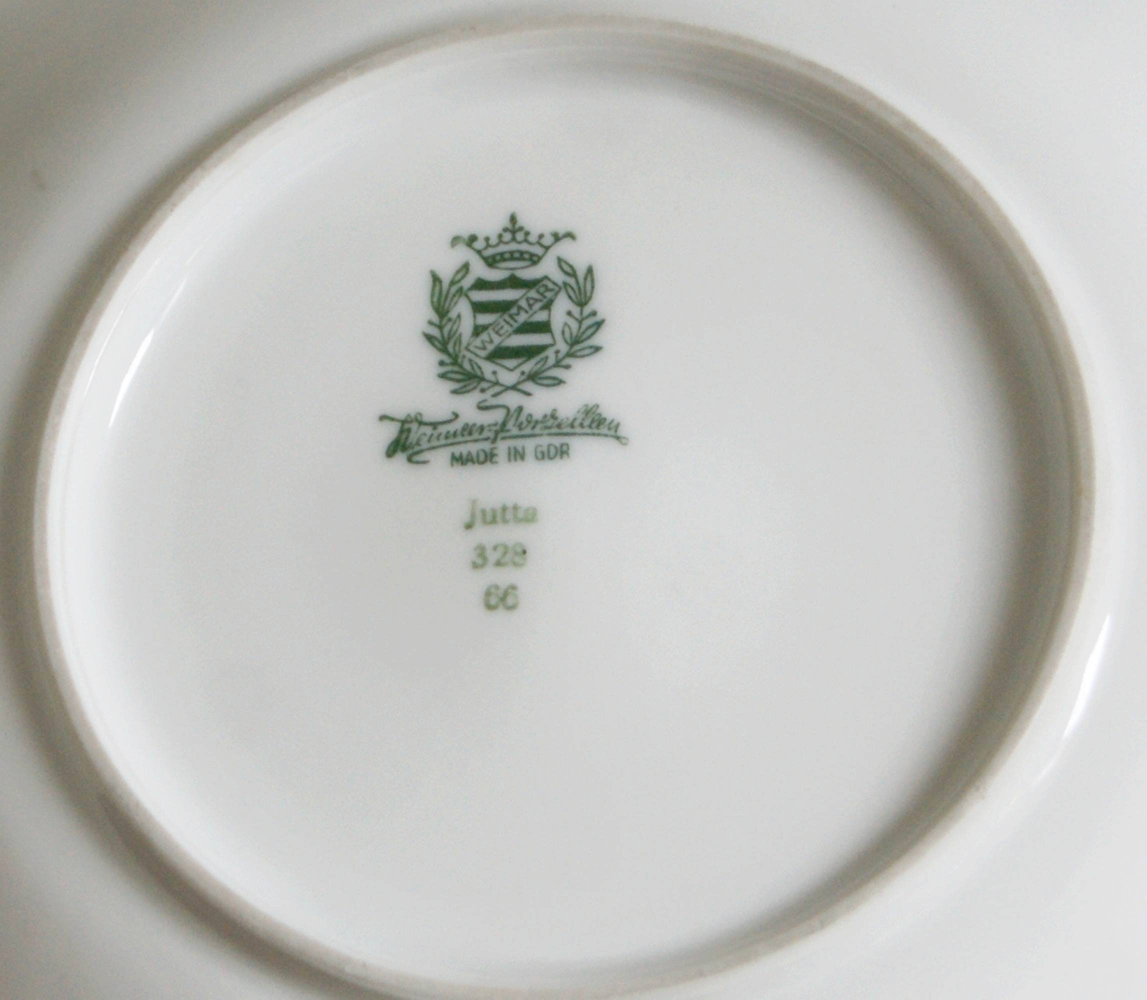 Vintage Weimar Porcelain Side Plate, Jutta Pattern, Gold on White, Made ...