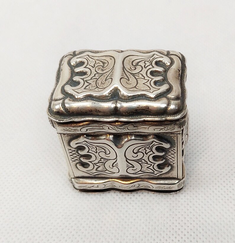Vintage Dutch Silver Peppermint Box, Spice Box, Snuff Box, Scent Box ...