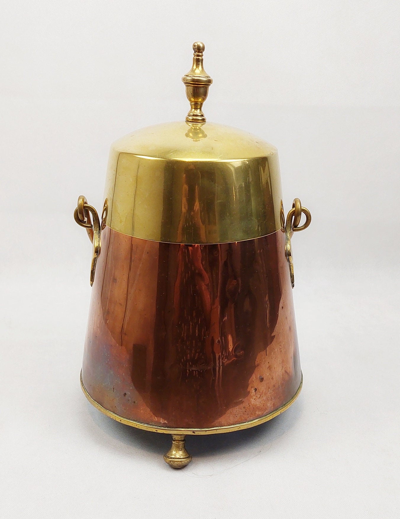 Antique Copper Cover-up doofpot Pit Heat Storage Container Holland Ca ...