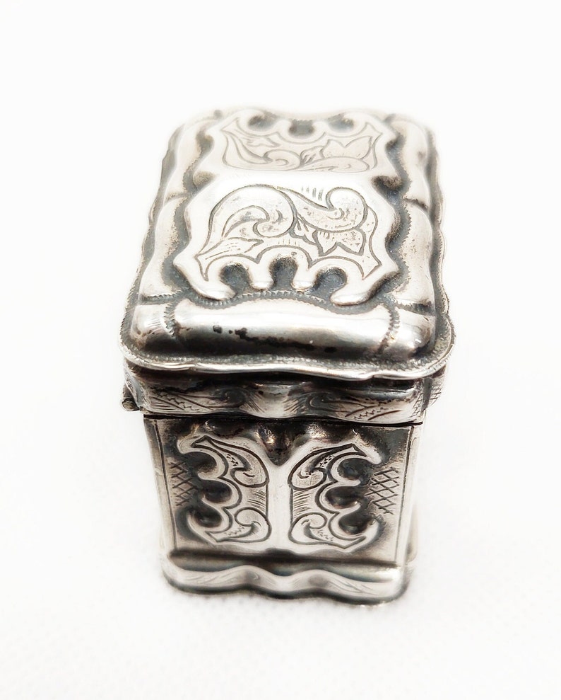 Vintage Dutch Silver Peppermint Box, Spice Box, Snuff Box, Scent Box ...