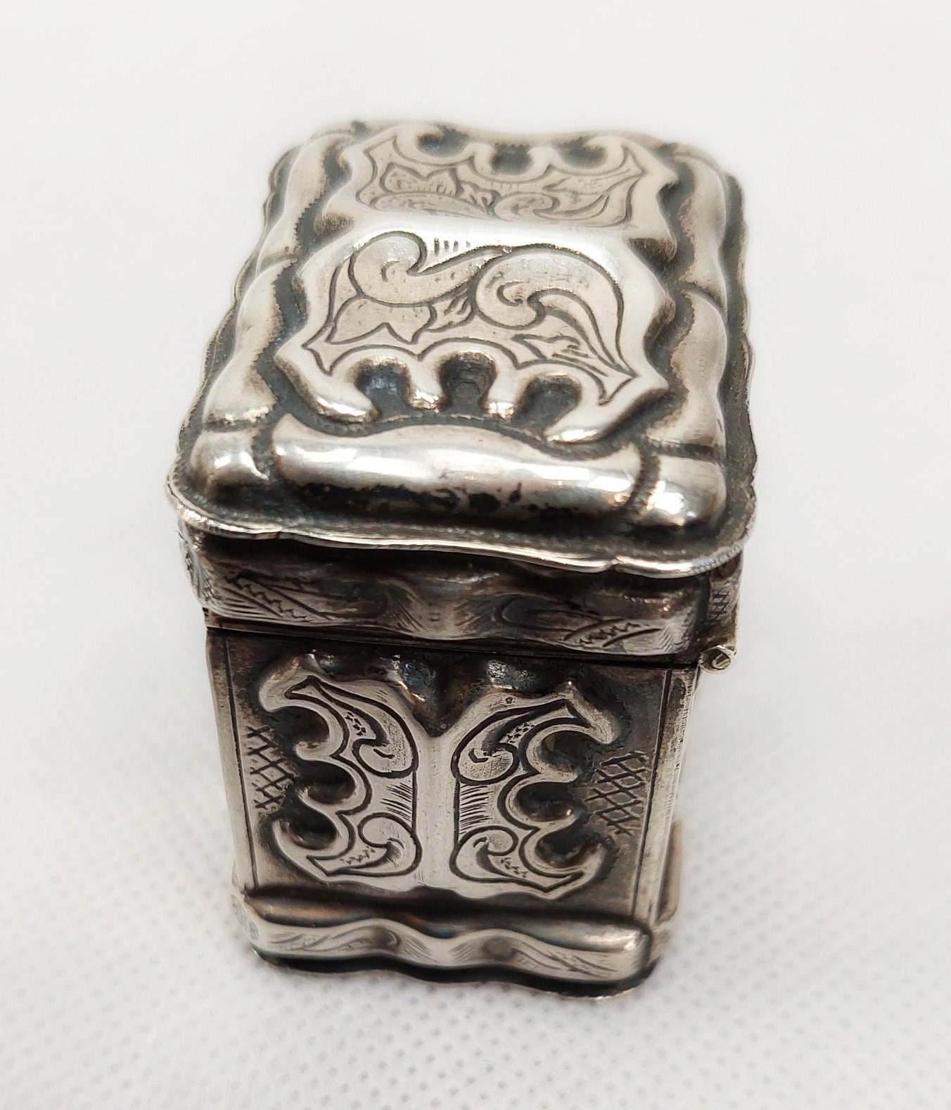 Vintage Dutch Silver Peppermint Box, Spice Box, Snuff Box, Scent Box ...