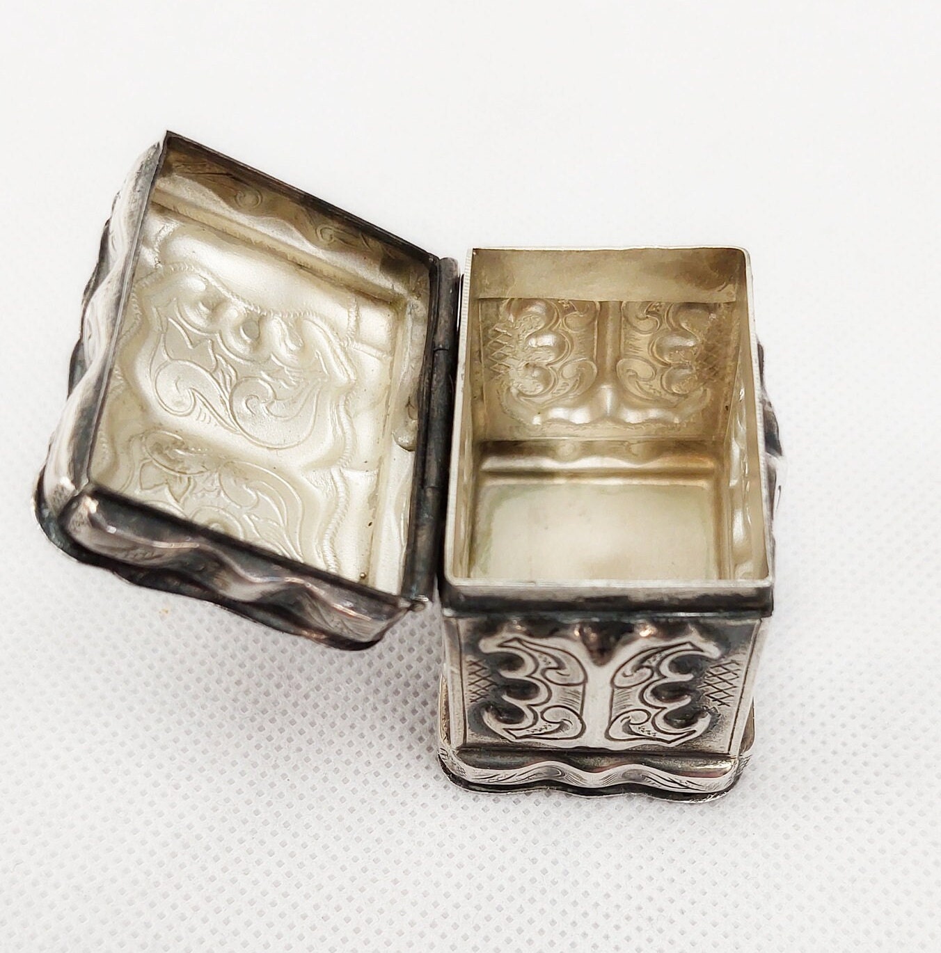 Vintage Dutch Silver Peppermint Box, Spice Box, Snuff Box, Scent Box ...