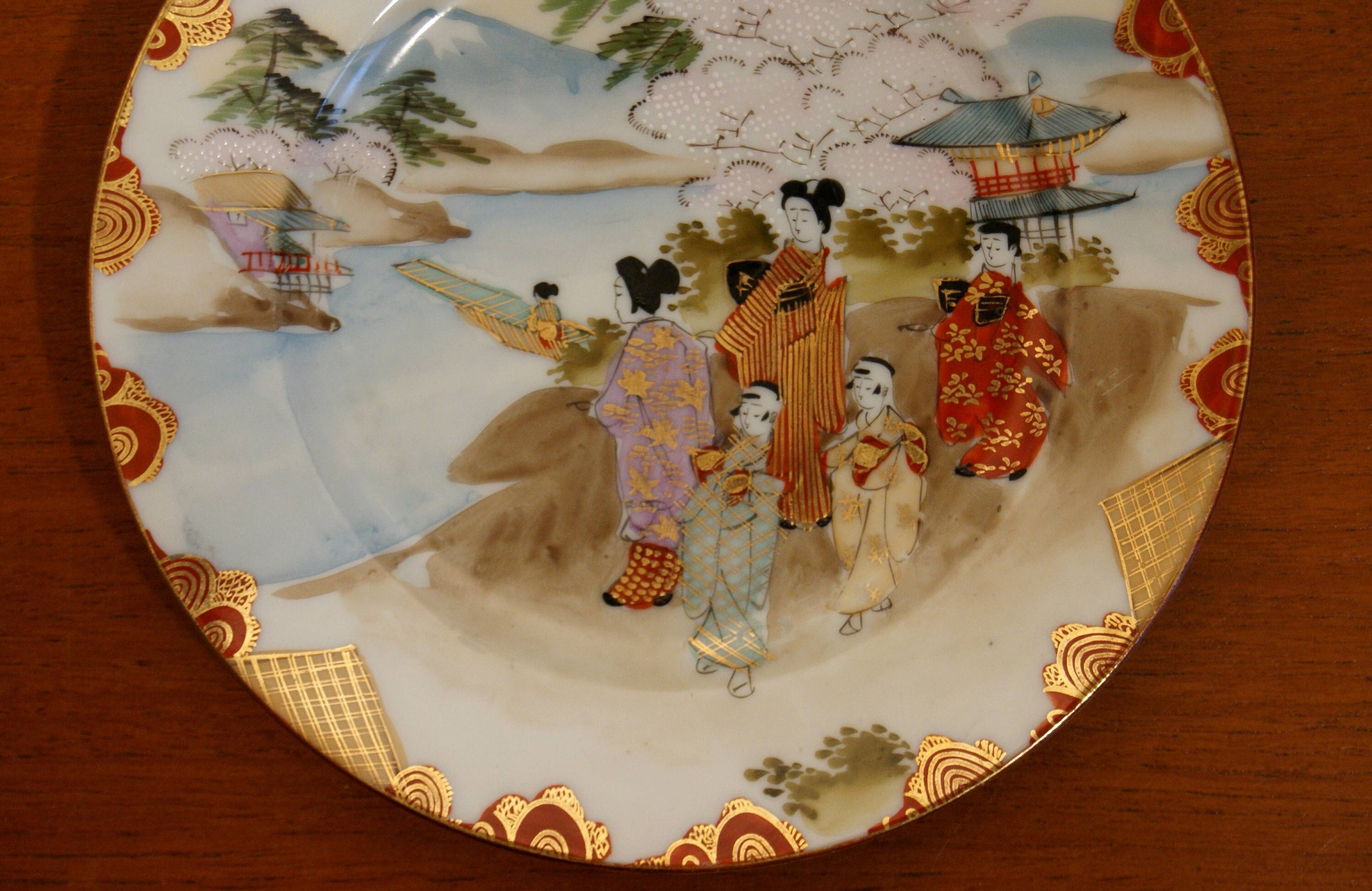Antique Japanese Kutani Geisha Ware Porcelain Plate Late Meji - Etsy