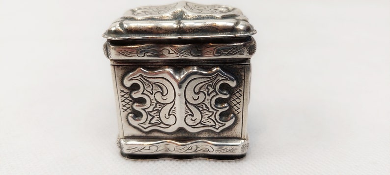 Vintage Dutch Silver Peppermint Box, Spice Box, Snuff Box, Scent Box ...