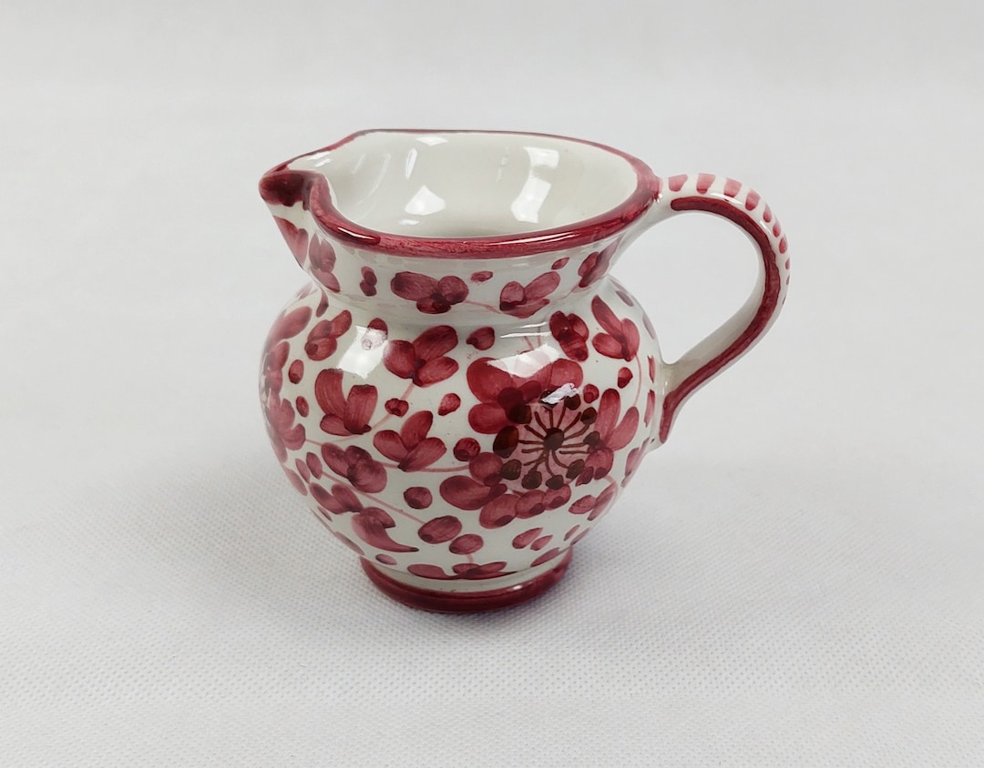 Italian Majolica Vintage Grazia Deruta Small Red Floral - Etsy