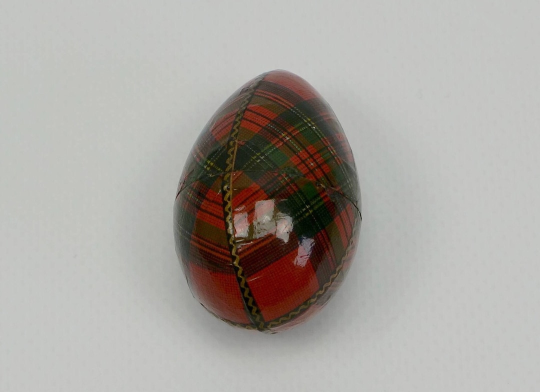 Rare Antique "stuart" Tartan Ware Mauchline Ware Egg Shaped Thimble and ...