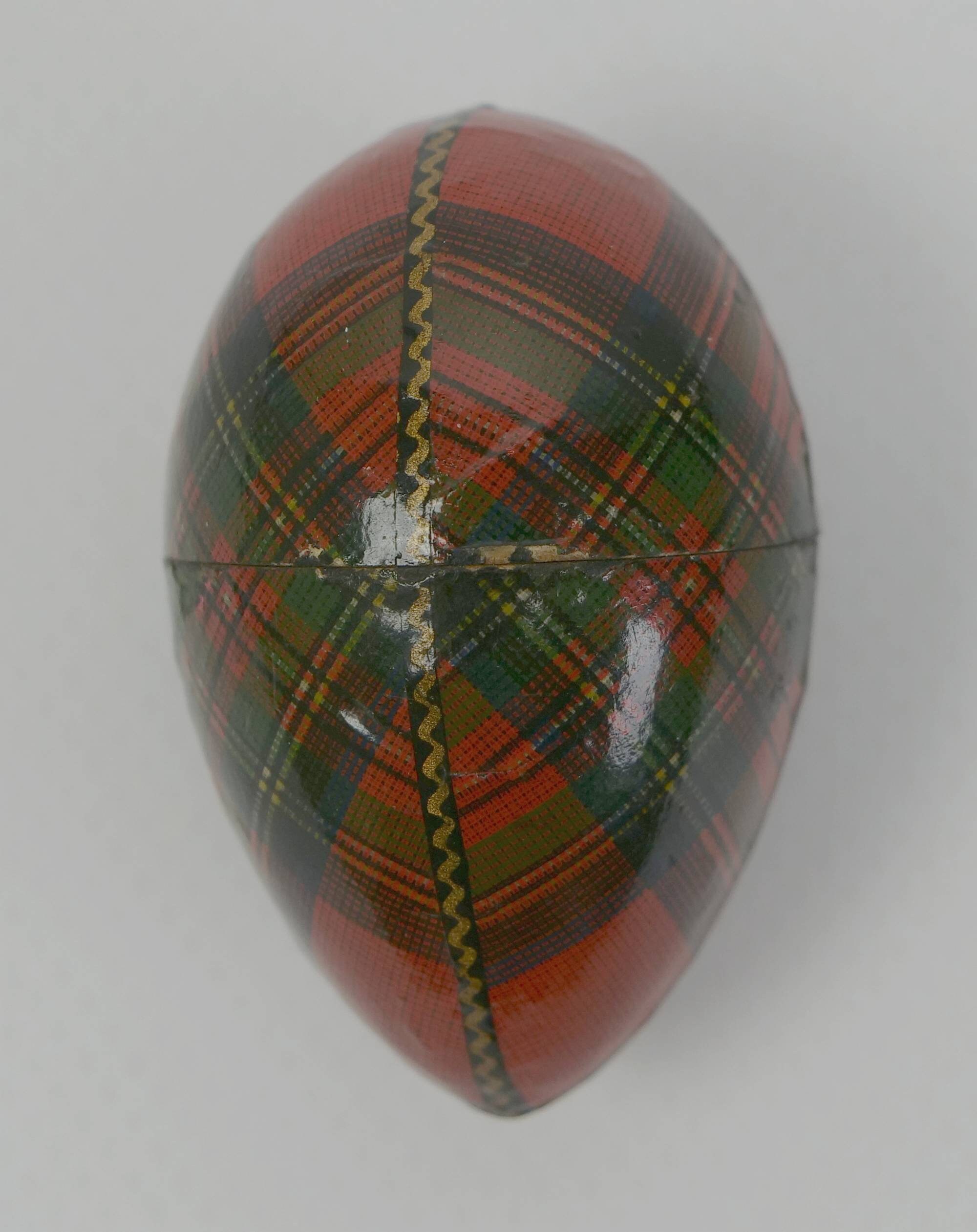 Rare Antique stuart Tartan Ware Mauchline Ware Egg Shaped Thimble and ...