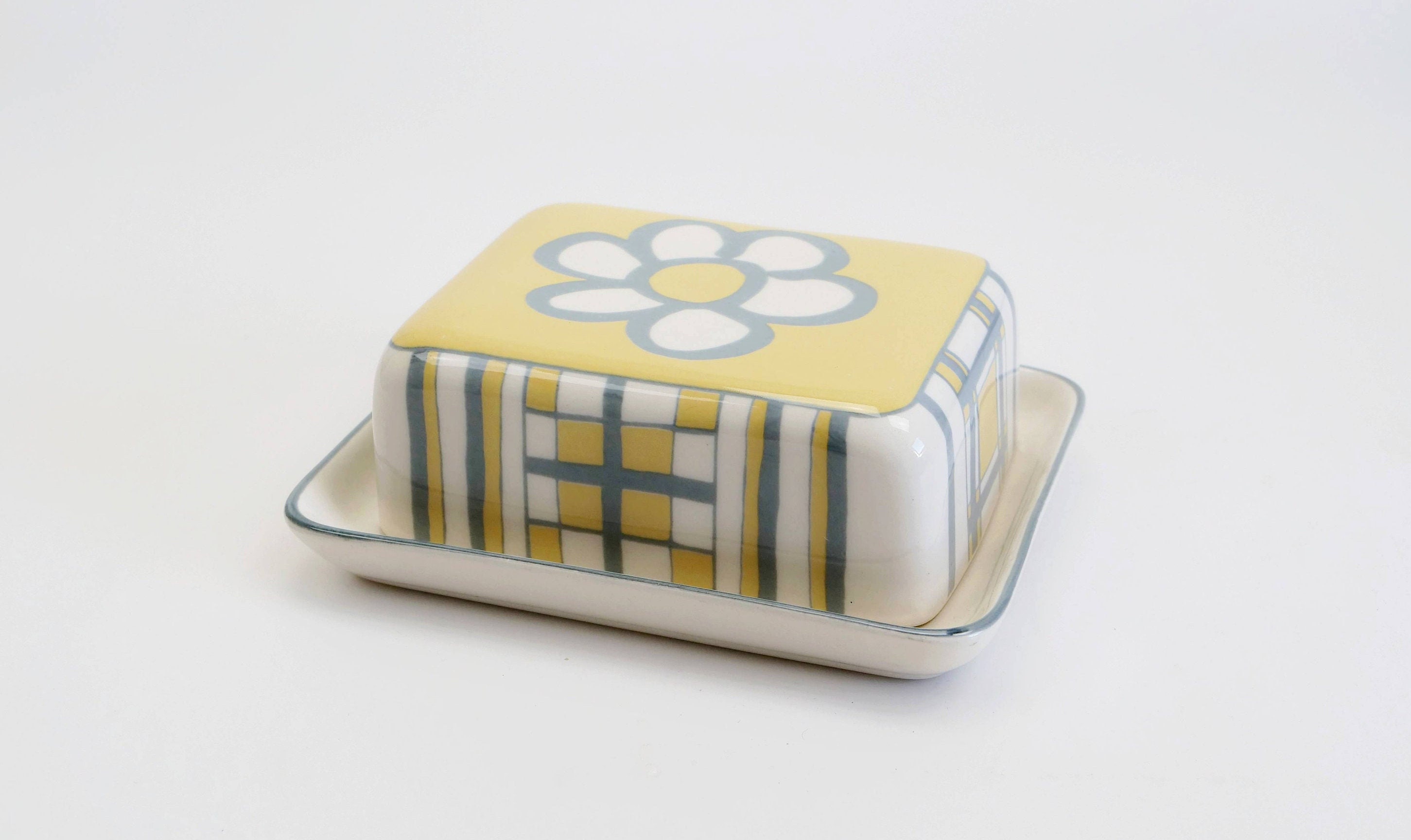 Vintage German Zeller Fayencerie Ceramic Rectangular Butter - Etsy