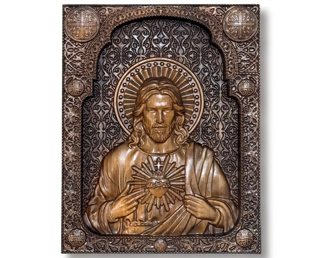 Sacred Heart of Jesus Icon Eco-friendly Religious Home Decor and Modern ...