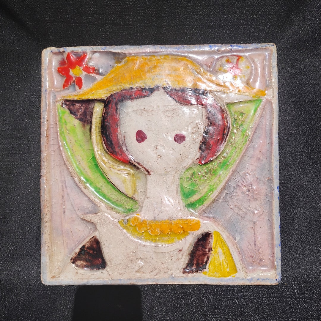 Giovanni Simon Italian Renowned Artist Rare Pottery Tile Hand Painted ...