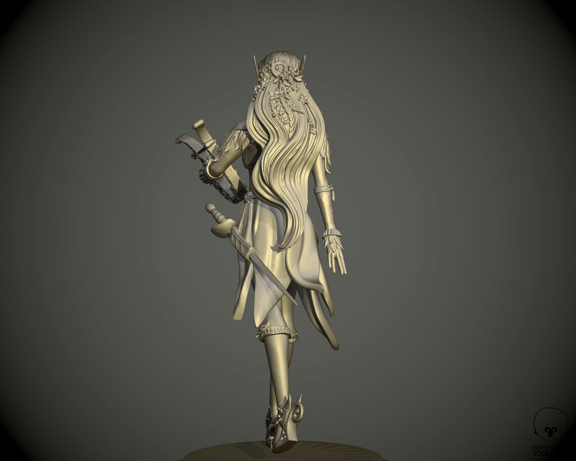 35 mm Elf Bard Miniature for Dungeons and DragonsTabletop | Etsy