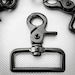 Bulk Lot 1.5" Trigger Scissor Swivel Black Color Metal Snaps With ...