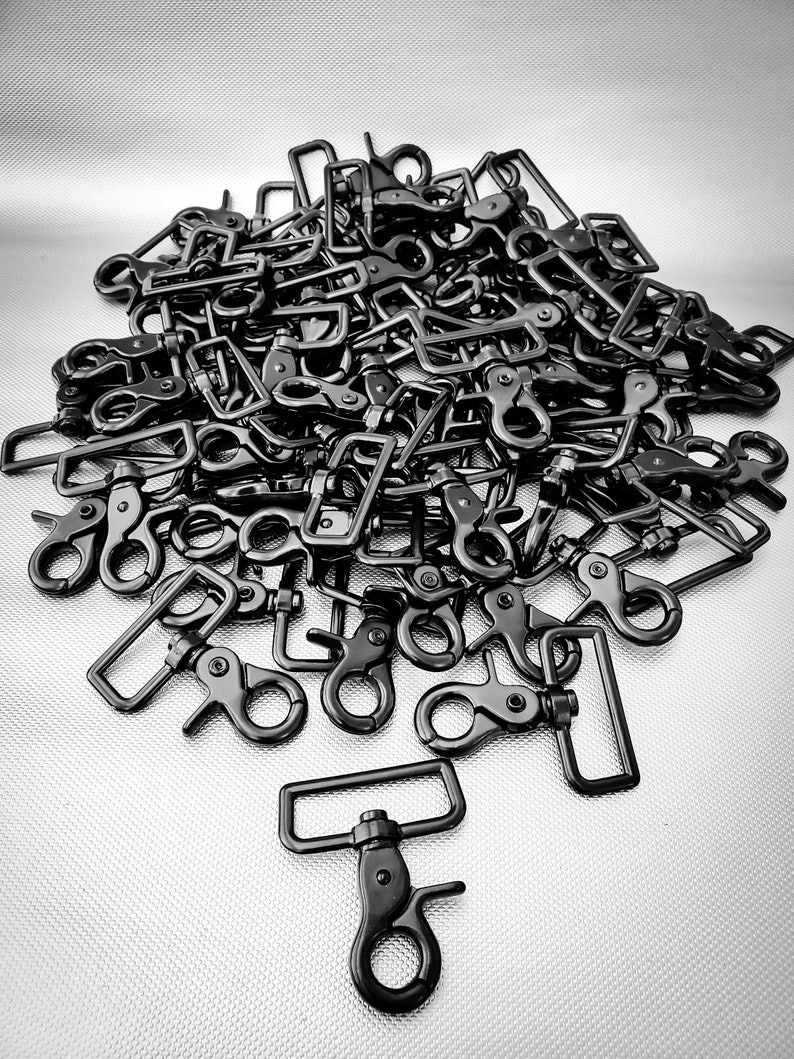 Bulk Lot 1.5" Trigger Scissor Swivel Black Color Metal Snaps With ...