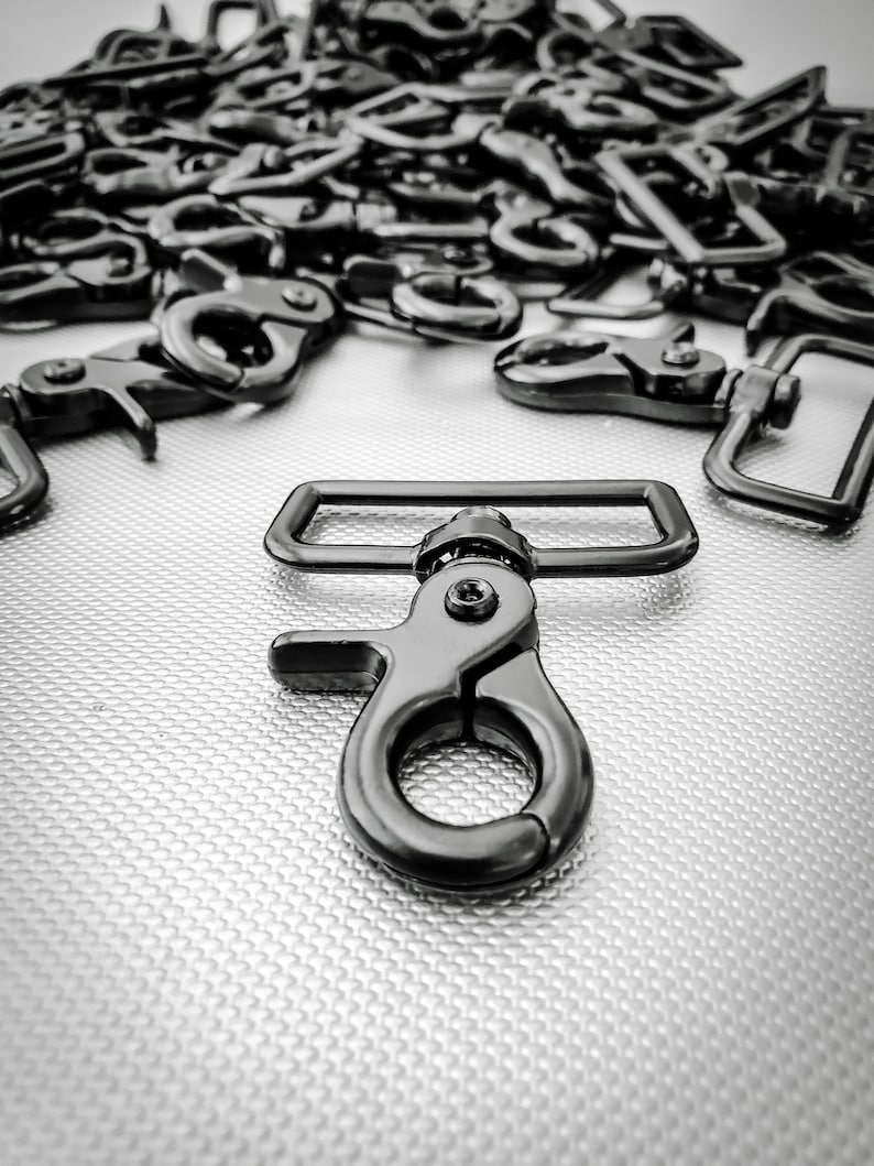 Bulk Lot 1.5" Trigger Scissor Swivel Black Color Metal Snaps With ...