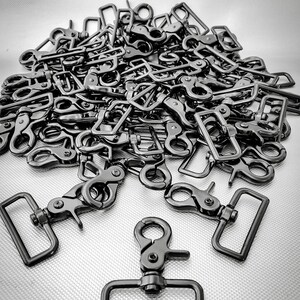 Bulk Lot 1.5" Trigger Scissor Swivel Black Color Metal Snaps With ...