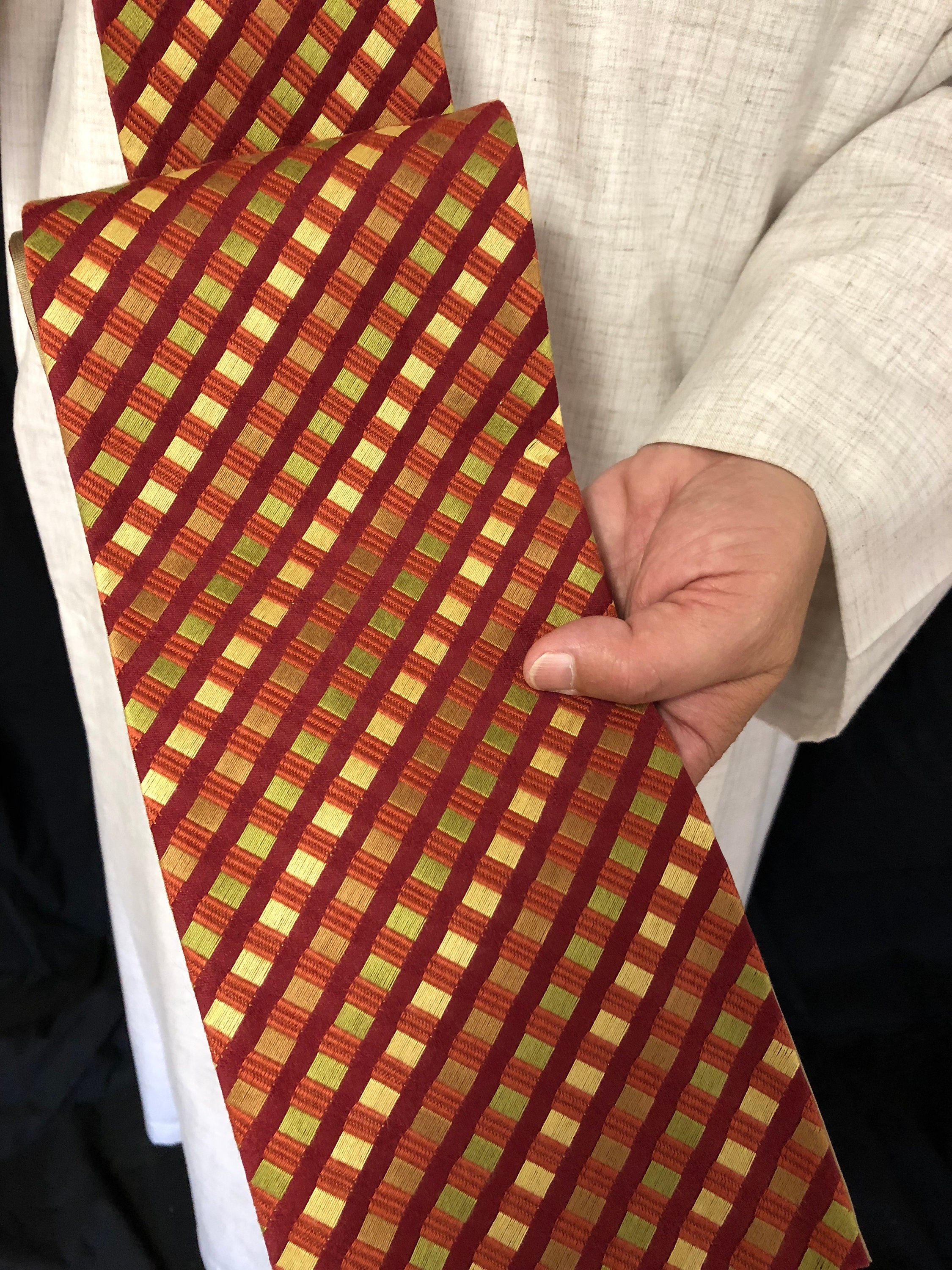 Red Plaid Clergy Stole Red Stole Pentecost Stole Priest - Etsy