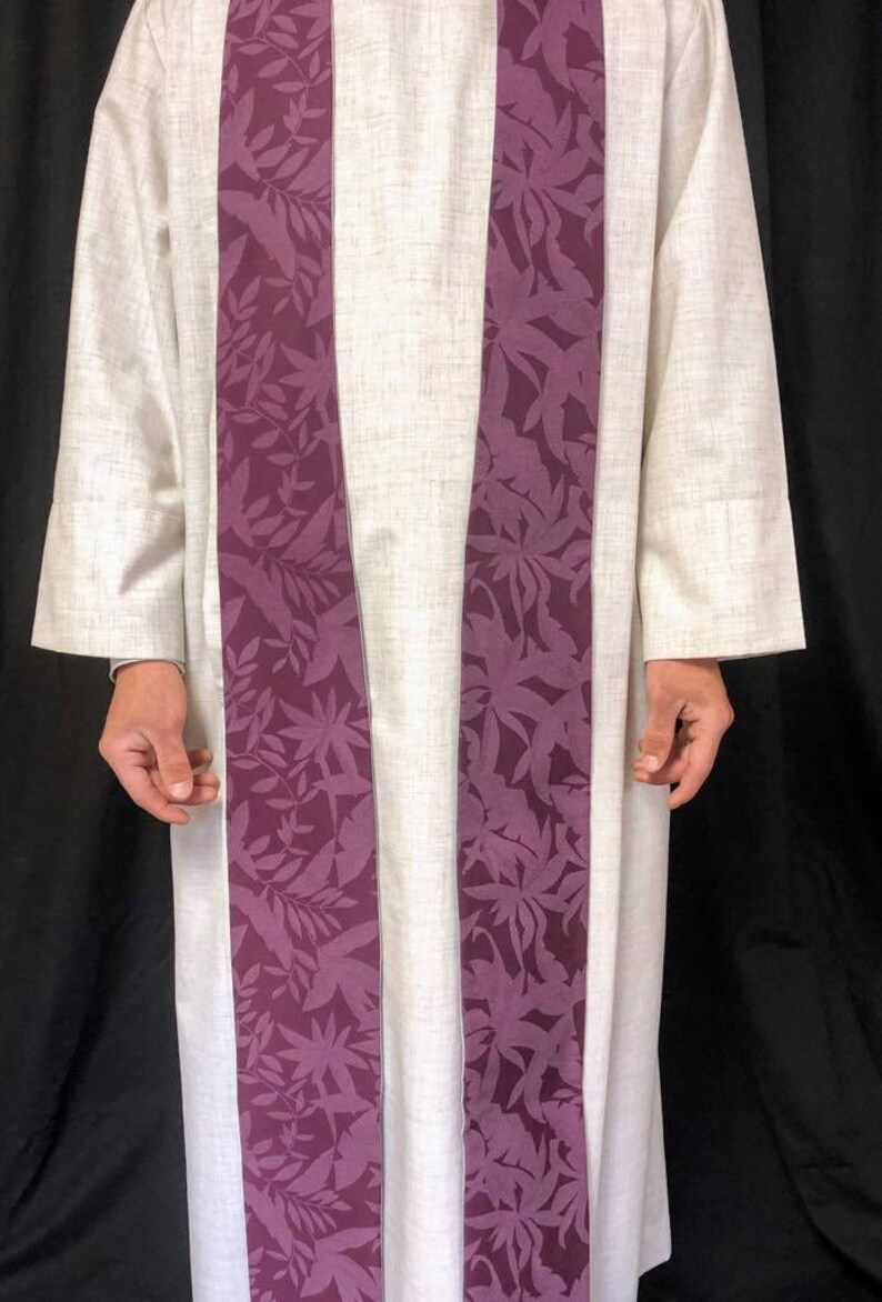 Lent Purple Clergy Stole clergy stole advent priest stole | Etsy
