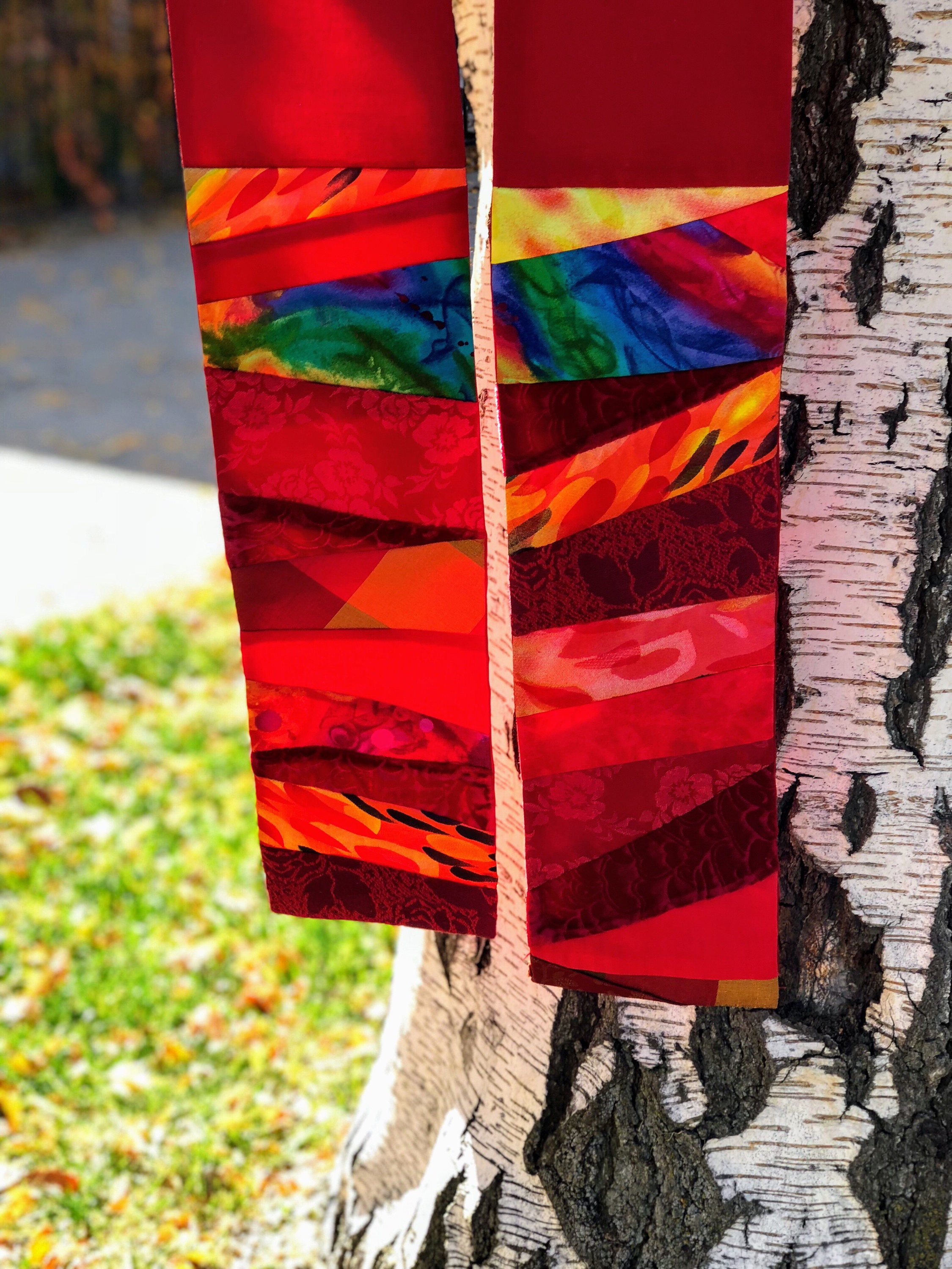 Red Quilted Stole, Red Ordination Stole, Red Clergy Stole, Red Stole ...