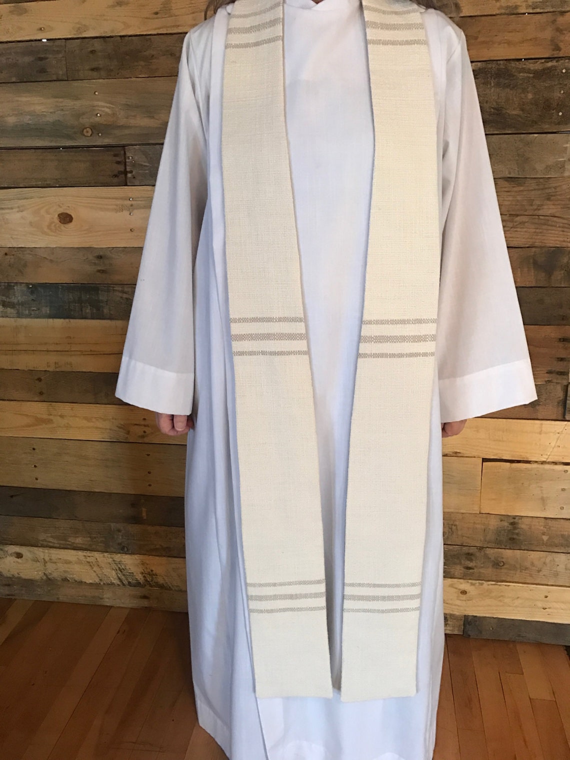 Minimalist Easter Stole Unbleached Muslin Stole White Easter | Etsy