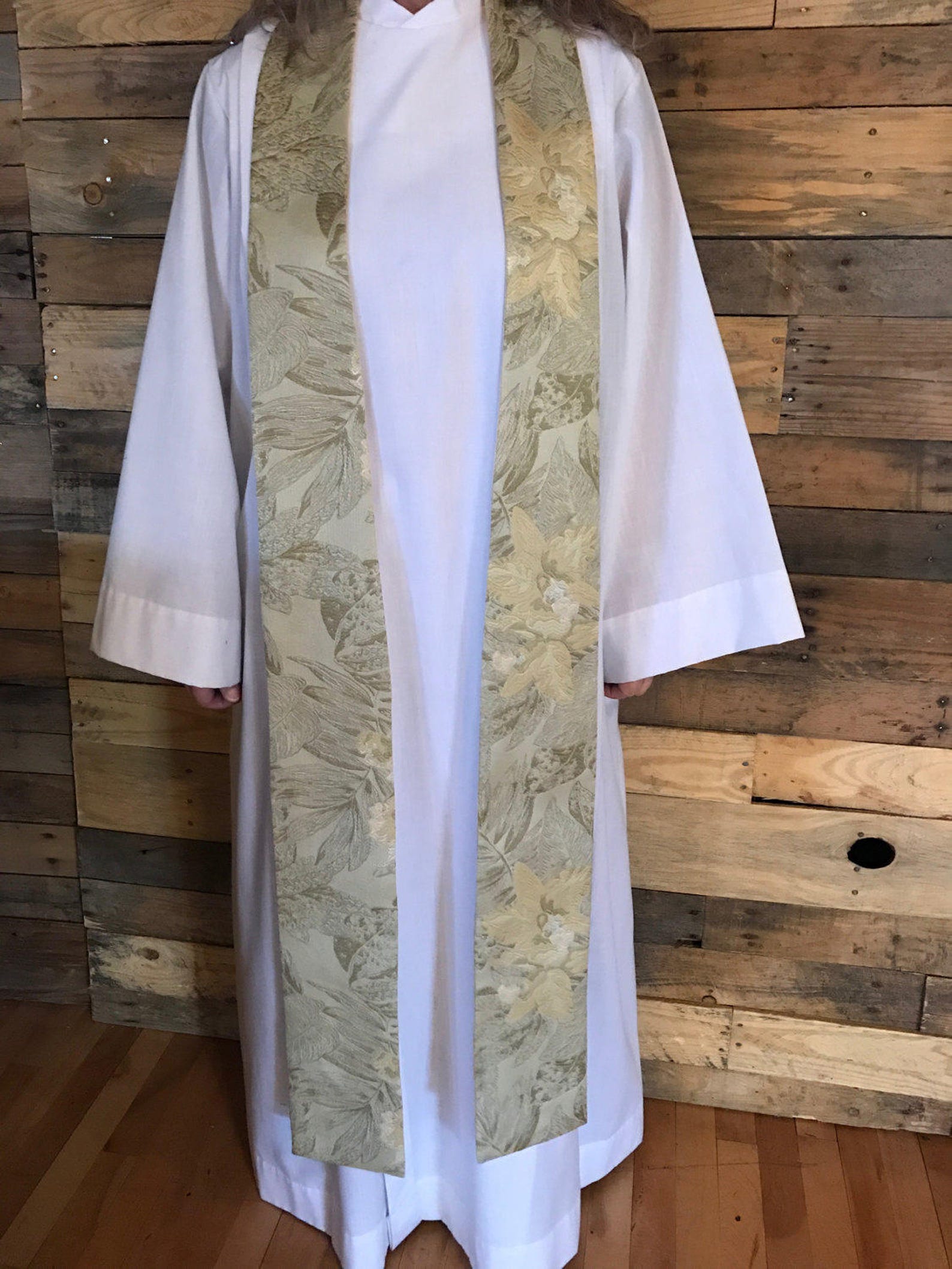 Green Stole Pastor Stole Easter Clergy Stole Easter Stole - Etsy