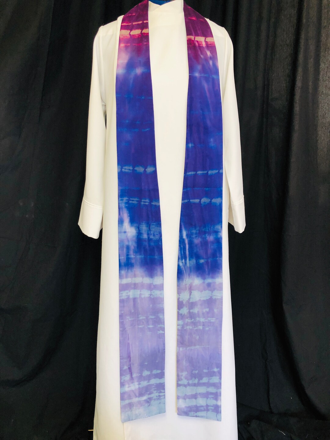 Lenten Watercolor Stole, Shades of Purple, Tie-dye Effect, Elegant ...
