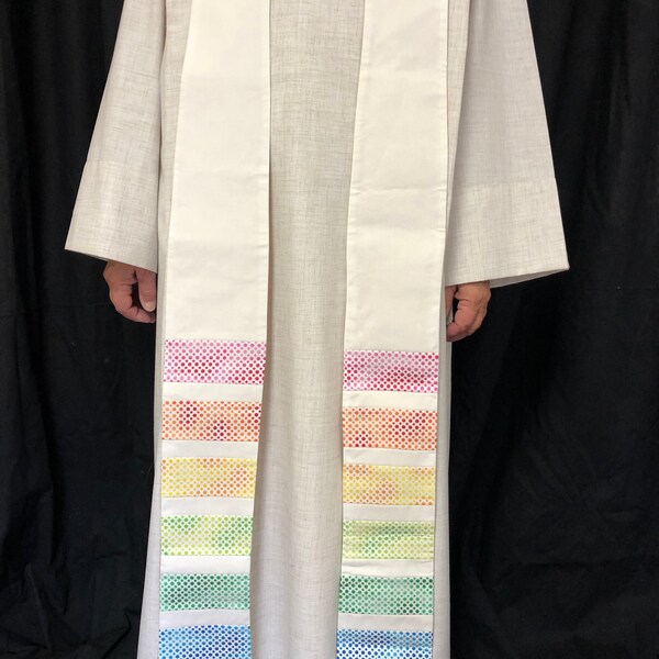 Rainbow Clergy Stole - Etsy