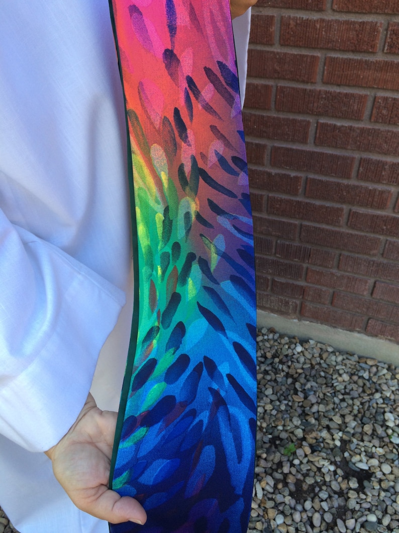 Silky Rainbow Clergy Stole, Handmade Lined Priest Stole - Etsy