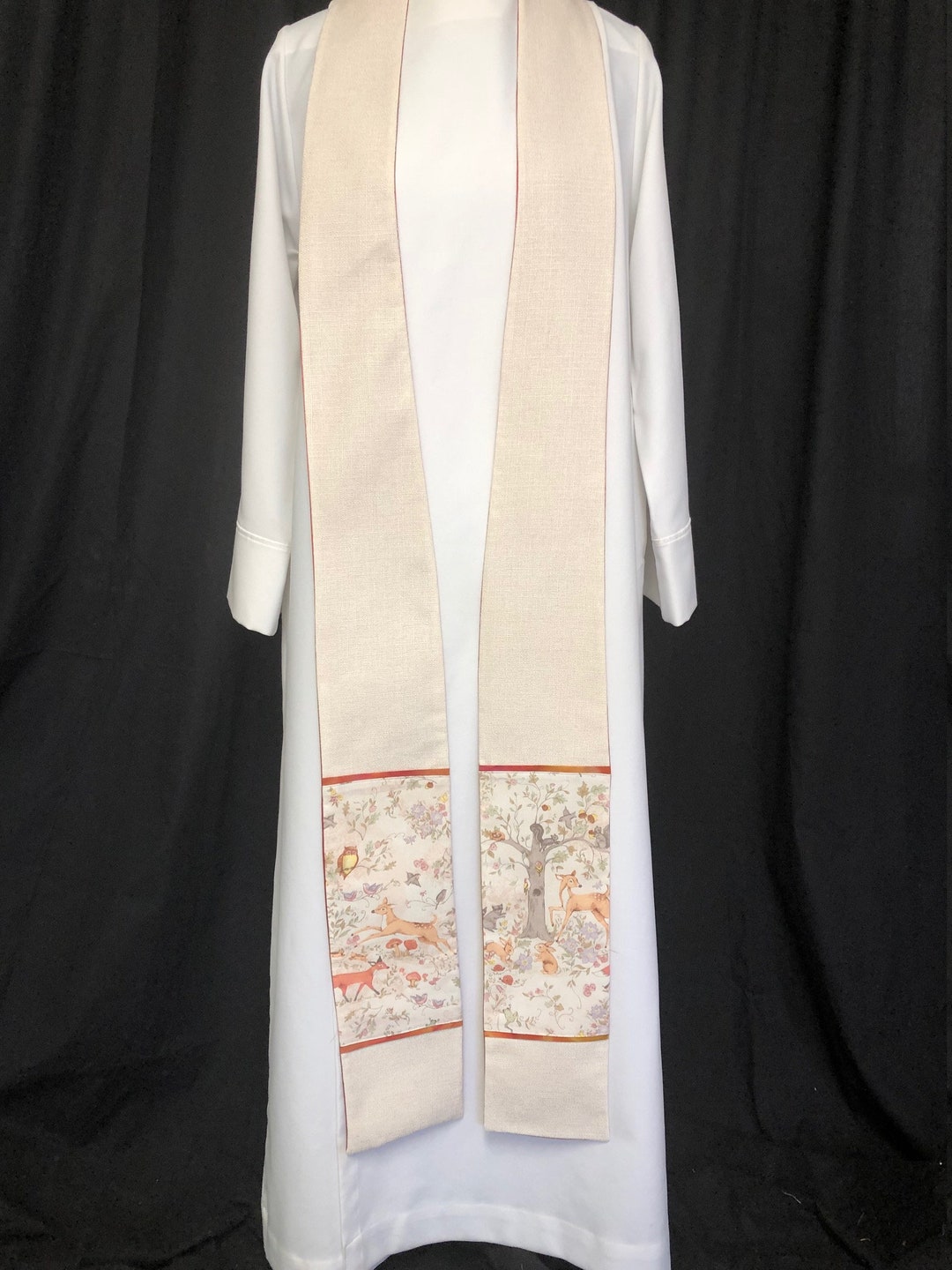 Saint Francis Stole, Animal Stole, Clergy Animal Blessing Stole, Priest ...