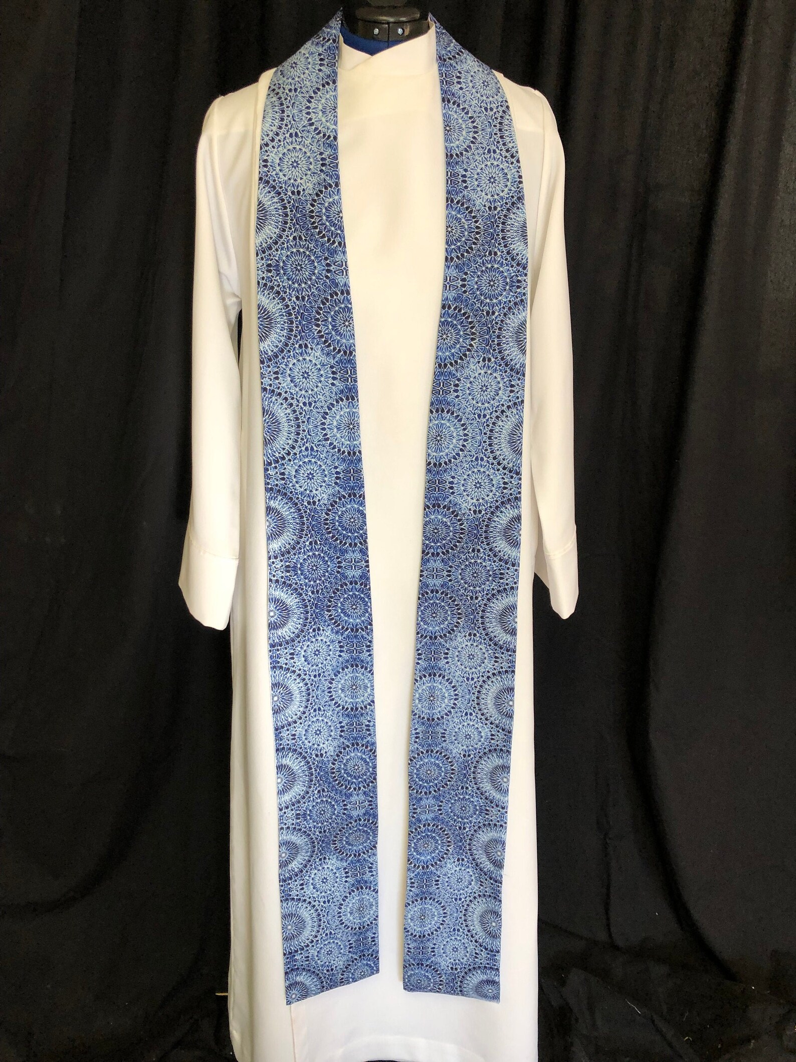Blue Snowflake Advent Clergy Stole, Advent Clergy Stole, Advent Priest ...