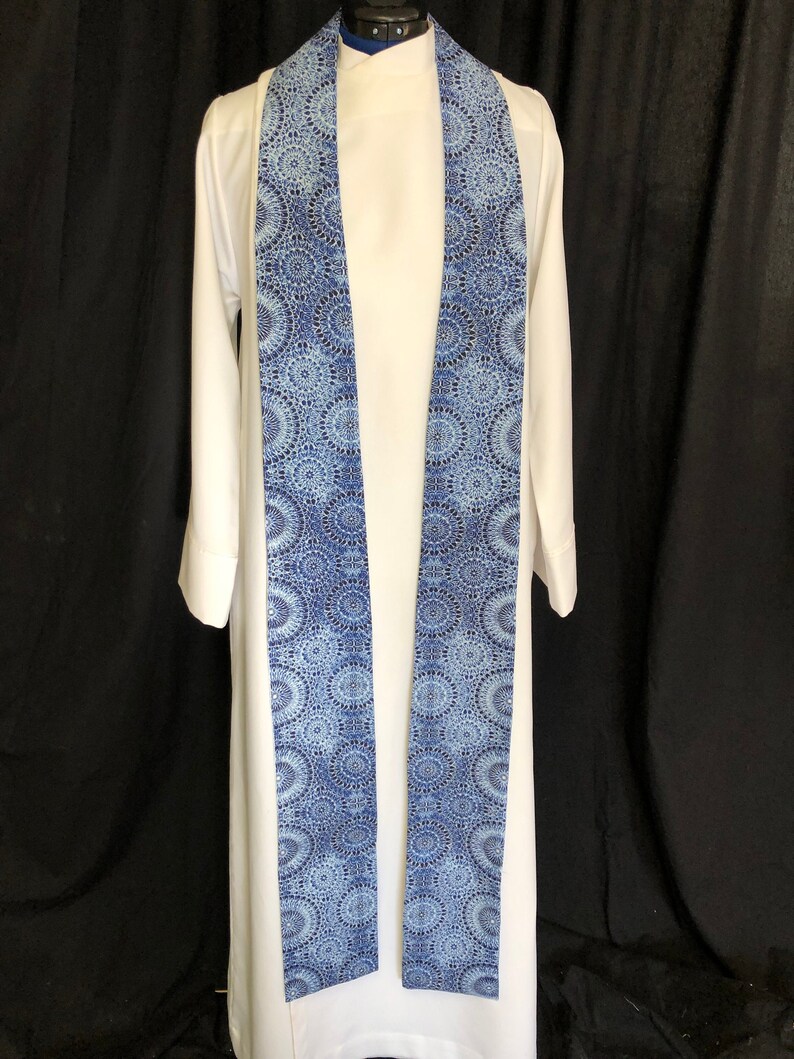 Blue Snowflake Advent Clergy Stole, Advent Clergy Stole, Advent Priest ...