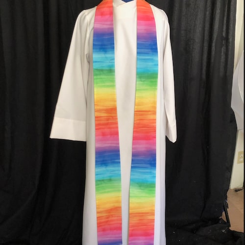Rainbow Liturgical Stole - Etsy